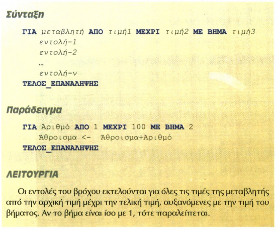 Επιλογή και επανάληψη